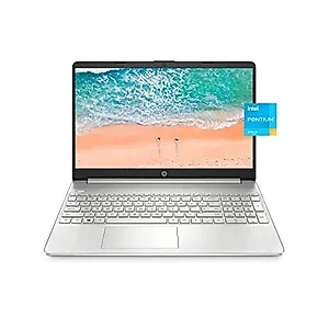 HP 15 inch Laptop, Intel Pentium Gold 7505 Processor, Intel UHD Graphics, 128 GB SSD, Windows 10 Home (15-dy2010nr, Natural Silver)