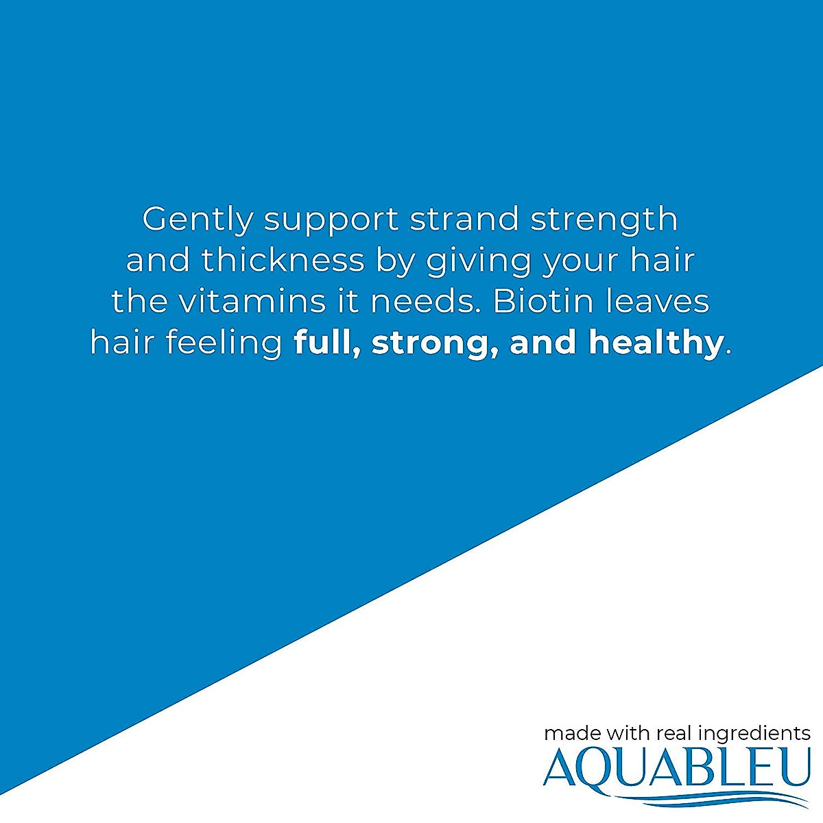 Aquableu Biotin Shampoo – Natural Thickening & Volumizing For Thicker Hair - Infused with coconut oil, keratin, Argan & Jojoba oil - Awapuhi fragrance 8oz