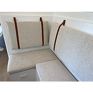 KEYAIIRA - Custom Leather Wall Strap for hanging pillow cushions, Headboards, Banquet strap shelf wall hung hook floating nightstand shelving bracket farmhouse