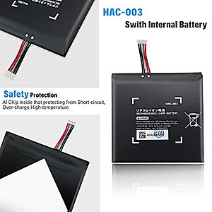 NATNO Switch Battery Replacement, HAC-003 Internal Battery Pack Replacement for Nintendo Switch Game Console HAC-001 [3.7V 4310mAh 16Wh]