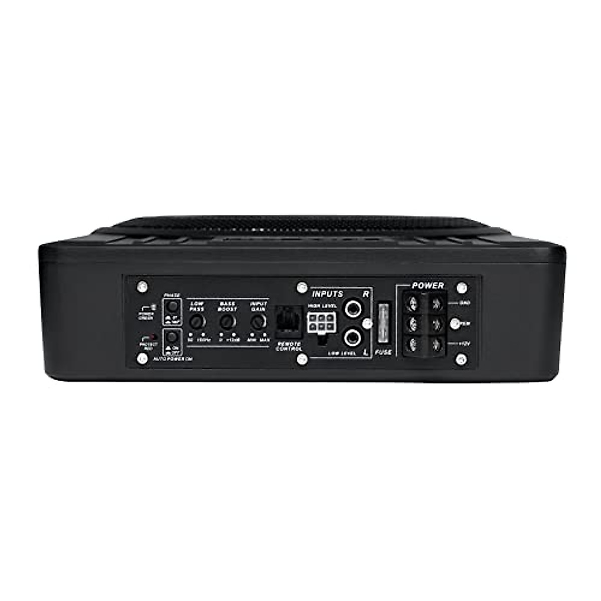 Hifonics Brutus BW-110A - 800 Watts Compact Amplified Under The Seat Car Truck Subwoofer Low Profile with Bass Remote, Great for Vehicles That Need Bass But Have Limited Space, Black