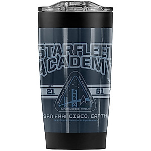 LOGOVISION Star Trek Starfleet Academy Earth Stainless Steel Tumbler 20 oz Coffee Travel Mug/Cup, Vacuum Insulated & Double Wall with Leakproof Sliding Lid | Great for Hot Drinks and Cold Beverages
