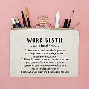 Work Bestie Gift, Funny Coworker Gift, Work Bestie Definition, Work Best Friend, Work Friend Makeup Bag, Work Friend Gift, Work Bestie Birthday Gift