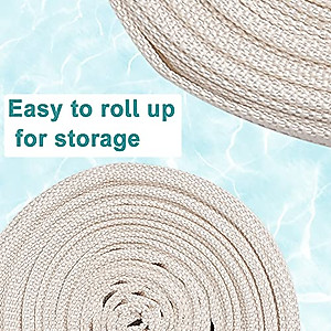 Eoiips 3 Inch x 65.6 Feet Length Swimming Pool Backwash Hose, PVC Lay-Flat Garden Hose Water Discharge Hose with Adjustable Hose Clamp for Patio Garden Lawn Irrigation & Swimming Pool