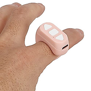 Page Turner, Cell Phone Remote ABS 3 Buttons Stable Signal for Watching Shot Video (Pink)