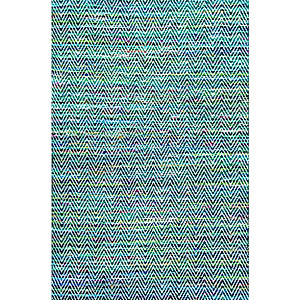 nuLOOM Rochell Hand Woven Chevron Area Rug, 3x5, Green