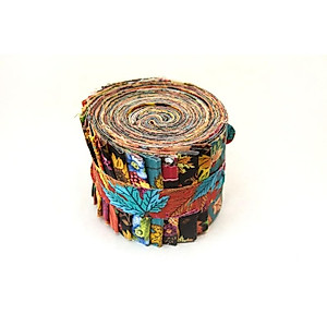16 Pcs Fabric Strips Cute, Beautiful 100% Cotton Fabric Quilting Strips, Width 5 inch Length 44 inch, Gift Fall and Harvest Jelly Roll pre Cut Strips Quilt Fabric, DIY Blanket