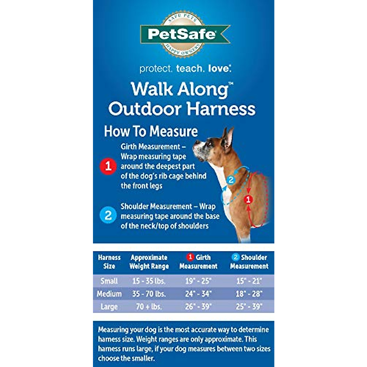 PetSafe Walk-Along Outdoor Dog Harness, No-Pull Solution, Water-Resistant, Zippered Pouch for Storage, Built-in Car Restraint, Medium