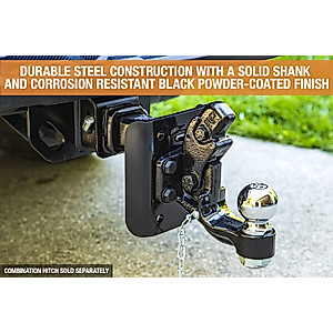 Buyers Products PM90 Pintle Hitch Mount, 3 Position With 9 Inch Shank,Black