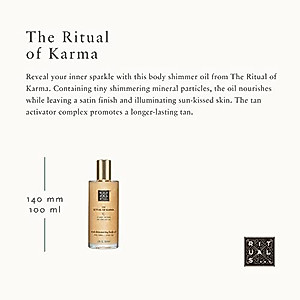RITUALS Karma Body Shimmer Oil with Holy Lotus & White Tea- 3.3 Fl Oz