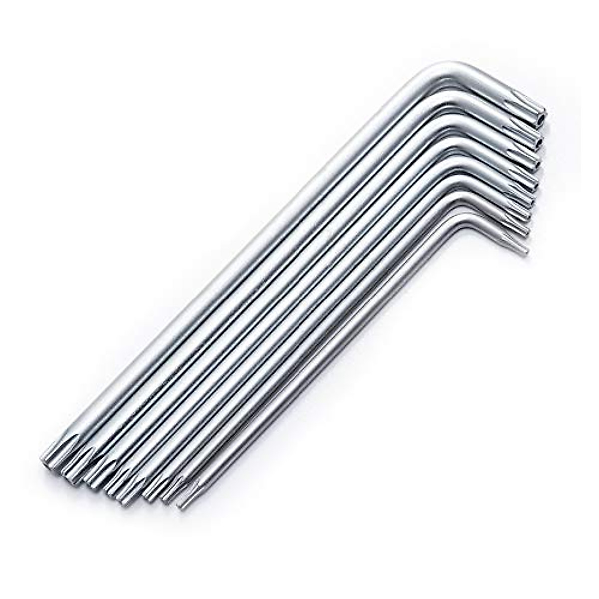 Sata 8-Piece Tamperproof Long Arm Torx Key Set with Precision-Formed Chamfered Tips, held in an Impact-Resistant Carrying Caddy - ST09701