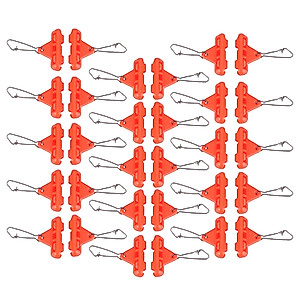 30 pcs Professional Sliding Rig Boom for Boat Sea Fishing Rigs Simple Sliding Booms with Clip Link Fish Tackle for Boat Beach Pier, Zips Slider Boom, Zips Slider Boom, 30 pcs Professional Sliding