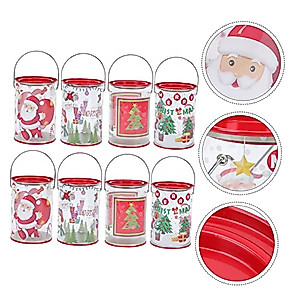 STOBAZA 16 Pcs Portable Cylinder Chocolate Box Cake Decor Cookie Decorating Christmas Cookie Tins Xmas Boxes Christmas Treat Tins Cookie Canister Candy Packaging Box Candy Can