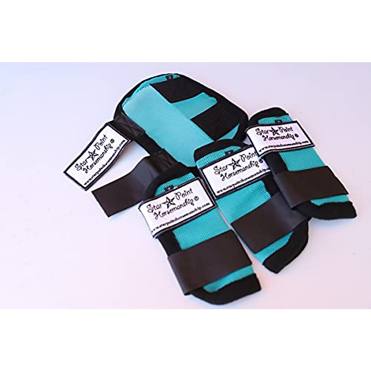 Star Point Mini-Pony Fly Boots (Teal Set of 4)