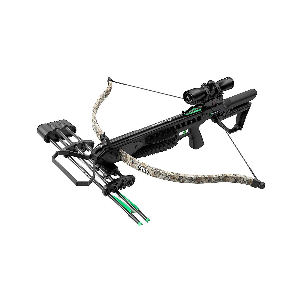 CenterPoint Tyro 4X Recurve Crossbow Package With 4x32mm Scope, Camo