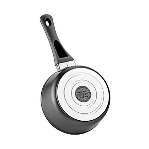 Saflon Titanium Nonstick 2 Quart Sauce Pan with Glass Lid Forged Aluminum with PFOA Free Coating