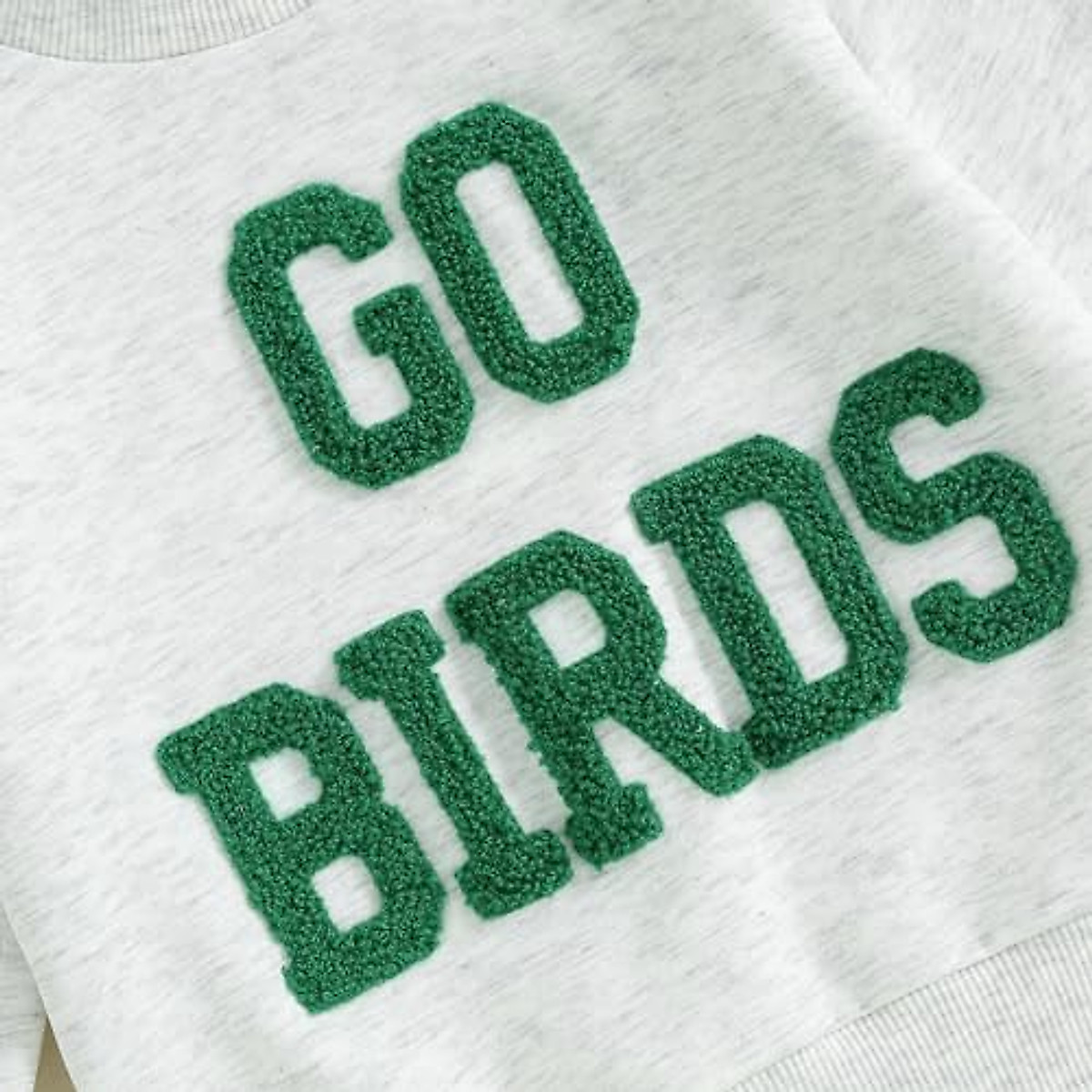 Toddler Boy Girl Football Outfits Sundays Are for the Bird Eagle Sweatshirts Top Pants Set 2Pcs Game Day Clothes (Gray Green, 2-3 Years)