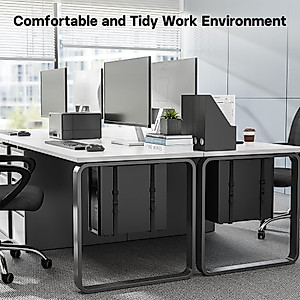 1home Economical CPU Holder Under-Desk PC Holder Desktop Computer Holder Computer Case Carrier Steel Adjustable Straps Computer Tower Mount Bracket