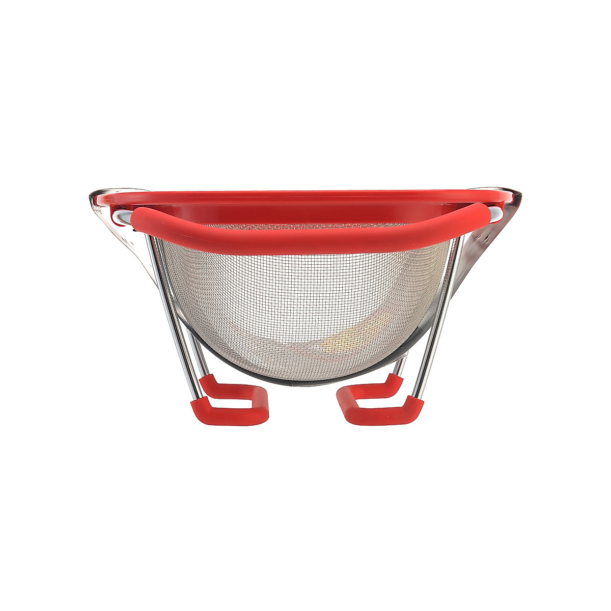 Farberware Professional Stainless Steel Expandable Over-The-Sink Colander/Strainer, Red