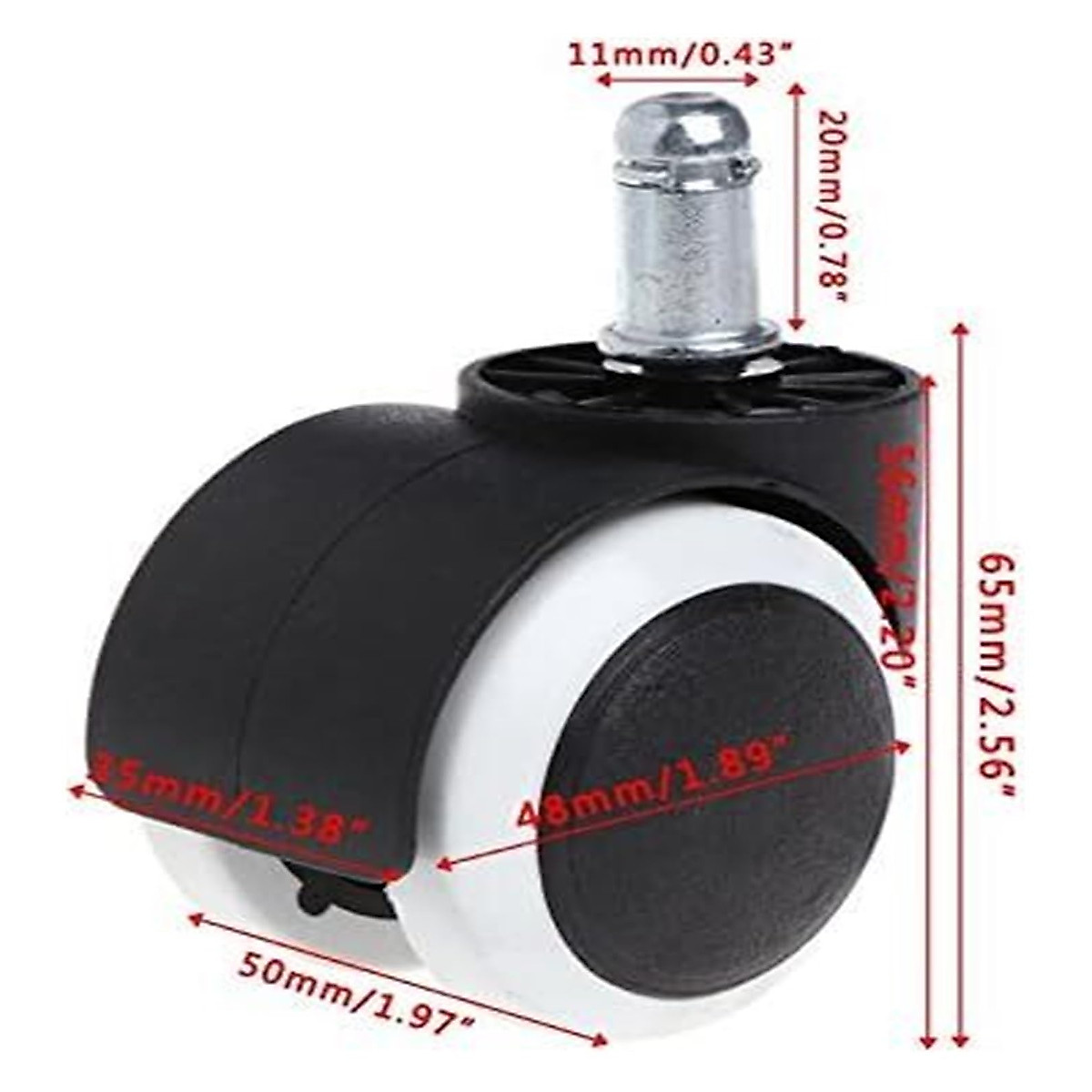 Casters Swivel casters Heavy Duty 5 pcs Office Home Chair Sofa Swivel Casters Mute Wheel Swivel Rubber Protect Wooden Floor casters Wheels Workbench