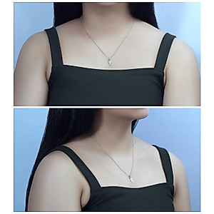 Dazzlingrock Collection Lab Grown Round White Diamond Hamsa Hand of Fatima Charm Pendant for Her (0.17 ctw, Color H-I, Clarity SI2) | 14K White Gold