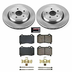 Power Stop KOE8758 Autospecialty Rear Brake Kit-OE Brake Rotors & Ceramic Brake Pads For Dodge Durango 2018-2023, Jeep Grand Cherokee 2018-2021 [Model Specific]