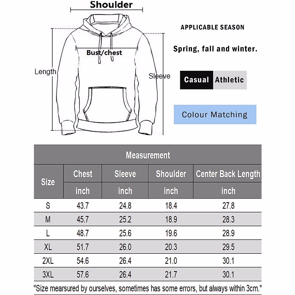COOFANDY Men's Hooded Sweatshirts Long Sleeve Casual Pullover Hoodie Waffle Knit Sweatshirt with Pocket Dark Grey