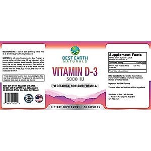 Best Earth Naturals Vitamin D-3 5000 IU