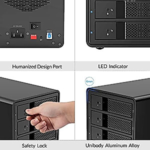 Thick Multi Bay 3.5'' SATA to USB3 HDD Docking Station Single Internal Power HDD Enclosure Aluminum HDD Case
