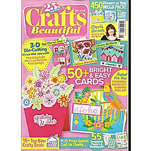 CRAFTS BEAUTIFUL, AUG, 2018 ISSUE,321 FREE GIFTS OR CARD KIT ARE NOT INCLUDE.