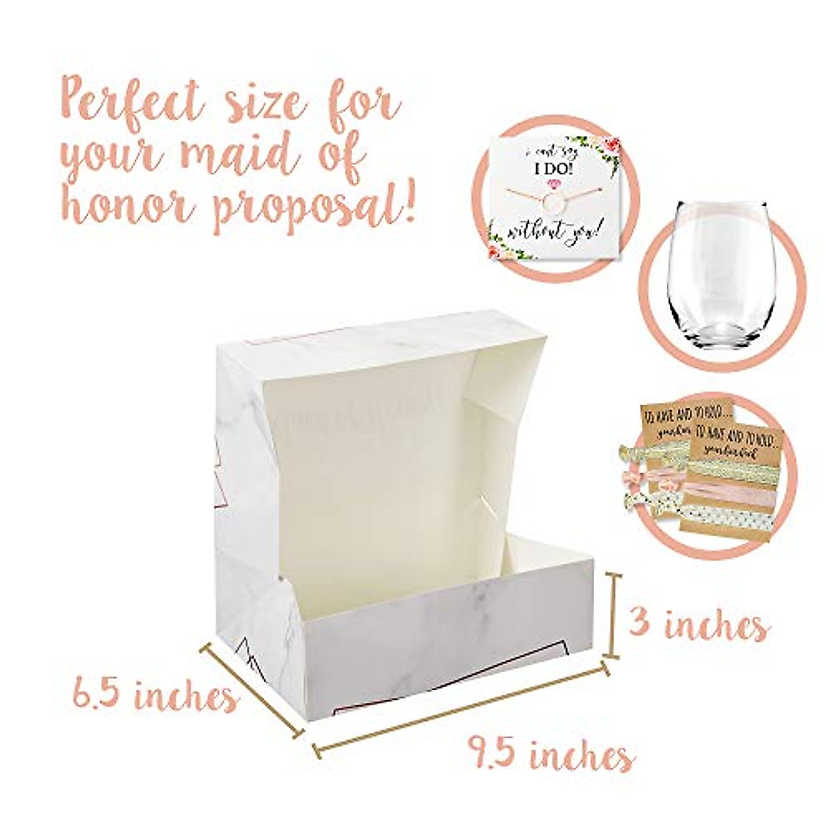 Maid of Honor Proposal Box | 1 pack | Maid of Honor Box | Maid of Honor Proposal Gift | Modern Marble Design