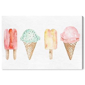 Wynwood Studio Food and Cuisine Wall Art Canvas Prints 'Ice Cream You Scream' Home Décor, 36" x 24"