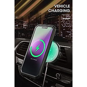 SUPCASE Unicorn Beetle Pro Mag Case for iPhone 14 Plus 6.7", Compatible with MagSafe Full Body Rugged Case with Built-in Screen Protector & Kickstand & Belt-Clip (Black)