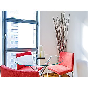 Pro Safe Glass 24 inches Round Tempered Clear Glass Table Top - 1/4 inches Thick with Flat Polish Edge