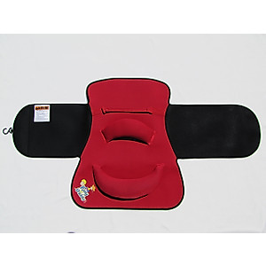 Pony Up Daddy - Neoprene Parent Saddle with Easy Close Strap - Features Padded Seat and Grab Handle for Safe and Comfortable Play Pony Rides - Fits Up to 50" Chest Size - Raider Red