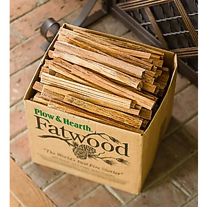 Plow & Hearth Fatwood Fire Starter Organic Kindling Firewood Sticks for Wood Stoves Fireplaces Campfires Fire Pits, Non Toxic (2 LB)