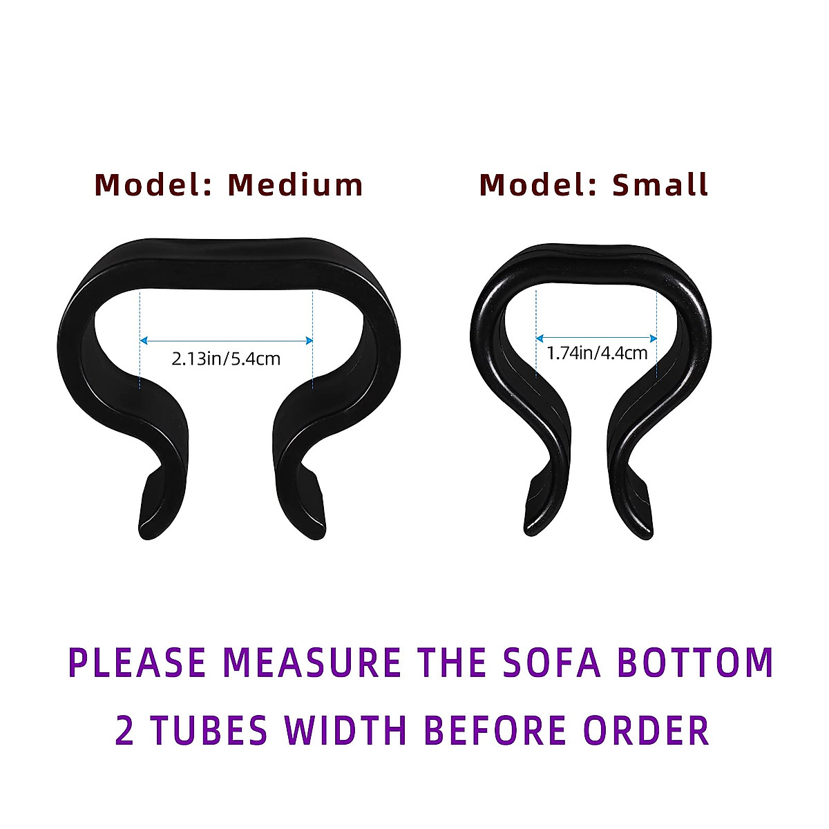 SUQ I OME Pack of 10 Outdoor Patio Garden Wicker Rattan Furniture Aligment Sofa Rattan Chair Fastners Clip Sectional Connector - Non Slip (1.74 inches,Small)