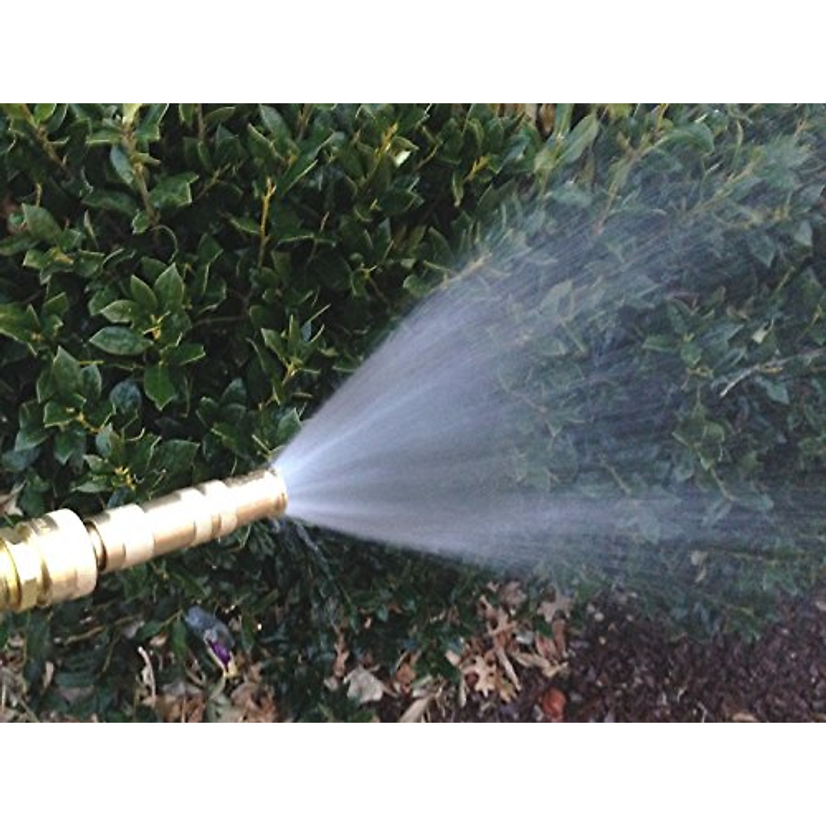 Hose Nozzle High Pressure - Lead-Free Brass for Car Or Garden - Solid Brass - 2 Nozzle Set - Adjustable Water Sprayer from Spray to Jet - Heavy Duty - Fits Standard Hoses - with Gardening E-Book