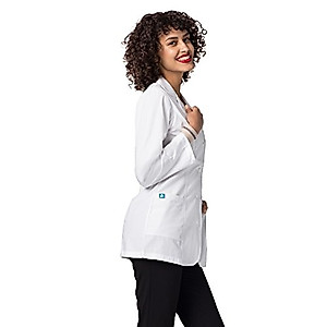 Adar Universal Lab Coats for Women - Princess Cut 30" Consultation Lab Coat - 806 - White - S