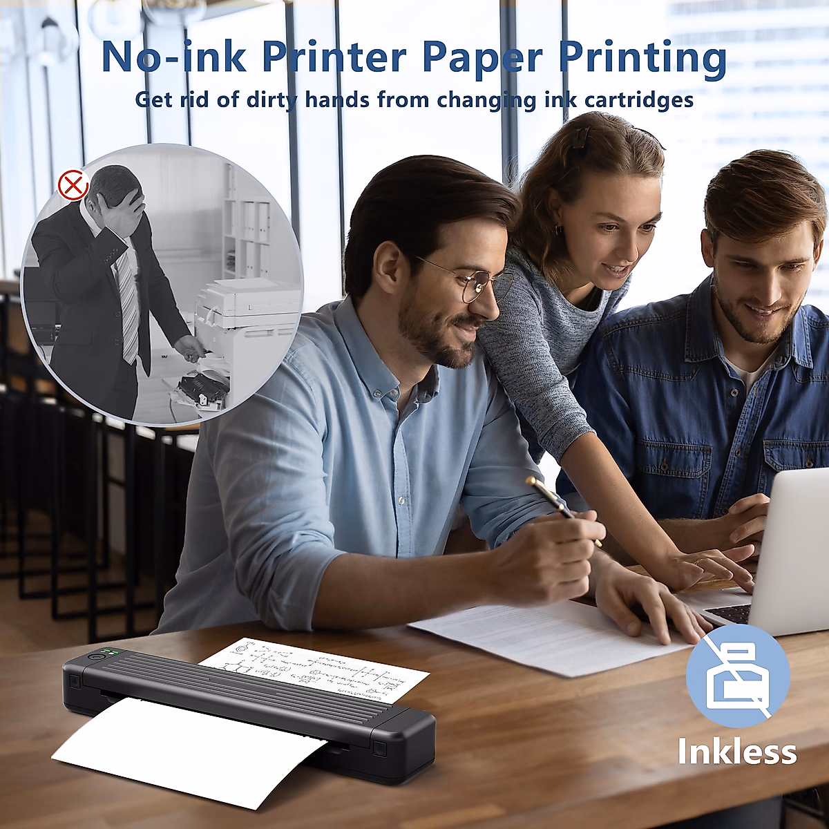 A4 Printer Paper, Multipurpose Copy Paper for Laser Printer, Inkjet Printer, Itari Copy Paper for Printer, Compatible with Phomemo P831 HPRT MT800 Thermal Transfer Printer, 200 Sheets, Glossy, White