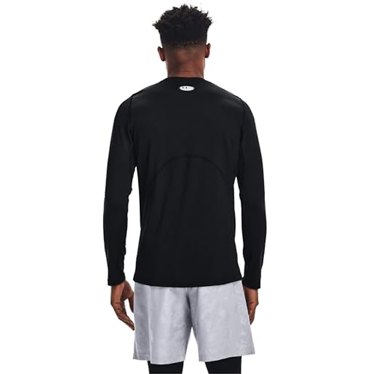 Under Armour Men's ColdGear Armour Fitted Crew, Black (001)/White, X-Large
