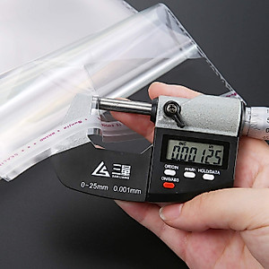 midsun 200 Pack 6" x 6" Thick Clear Resealable Cello Self Adhesive Seal Bags Packaging Bakery Cookie Cards Gifts Cellophane Poly Bags (More