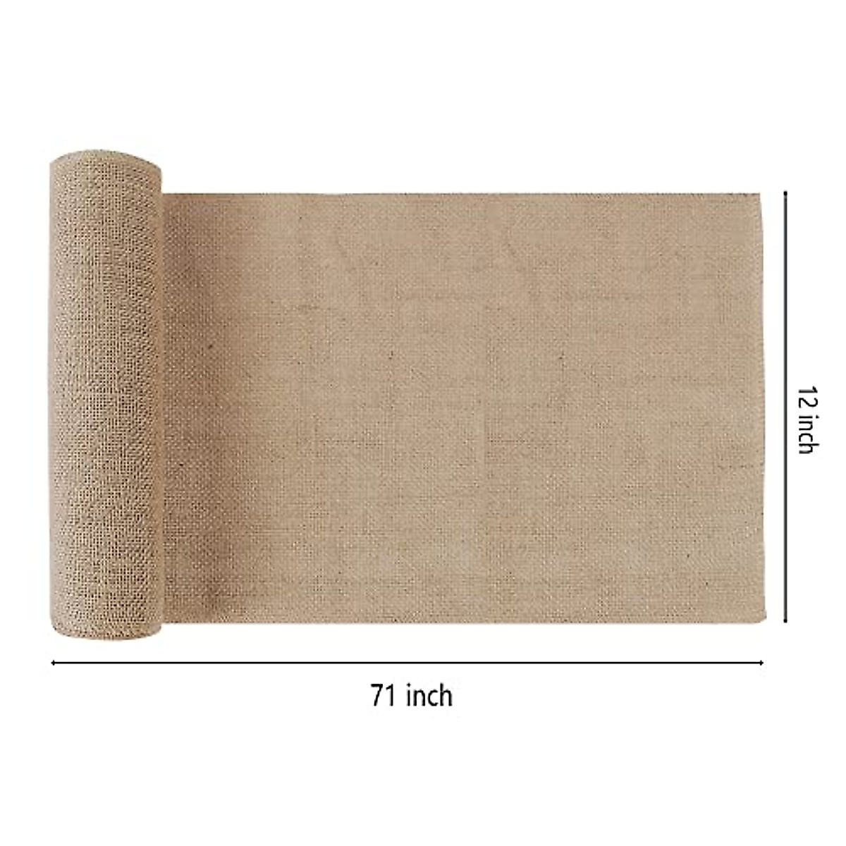 5 Pack Burlap Table Runners, 12 x 71 Inch Rustic Table Runner Farmhouse Table Decor, Burlap Woven Fabric Placemats Rustic Long Roll Home Decor for Outdoor Wedding and Dinner