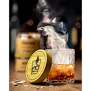 Smoke Board’s Old Fashioned Cocktail Smoker Kit with Torch - Whiskey/Bourbon Drink Infuser with Three Wood Chips, Smoker Kit Includes, Mixing Glass, Smoke Board, and Torch Lighter, USA Based Company