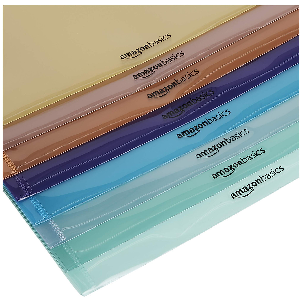 Amazon Basics Two Pocket Plastic Dividers, 8 Tab Set, Multicolor, Pack of 3 Sets