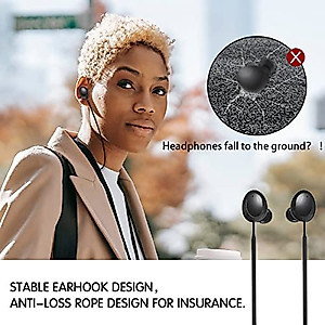 SUIHUOJI Galaxy Buds 2 Strap, Soft Silicone Special Anti-Skid Design Sports Anti Lost Strap Lanyard Accessories ONLY Compatible with Samsung Galaxy Buds 2 Earbuds Neck Rope Cord - Black