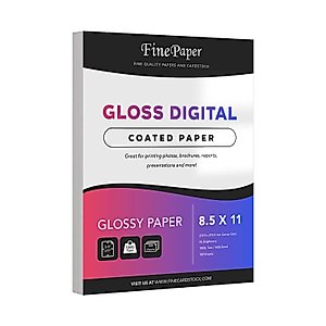 Double-Sided Gloss Digital C2S Paper – Perfect for Color Laser Printing, Design Proposals, Flyers, Brochures | 8.5 x 11 | 100lb Text (40lb Bond) | 96 Bright | Acid Free, Glossy Coated | 100 Sheets