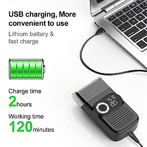 Head Shaver for Bald Men,2 in 1 Electric Shaver for Men, 3-Speed Adjustable Clippers for Men,Washable Foil Shaver with LCD Display,Professional Beard Trimmer with Replacement Blade