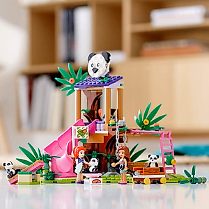 LEGO Friends Panda Jungle Tree House 41422 Building Toy; Includes 3 Panda Minifigures for KidsWho Love Wildlife Animals Friends Mia and Olivia (265 Pieces)