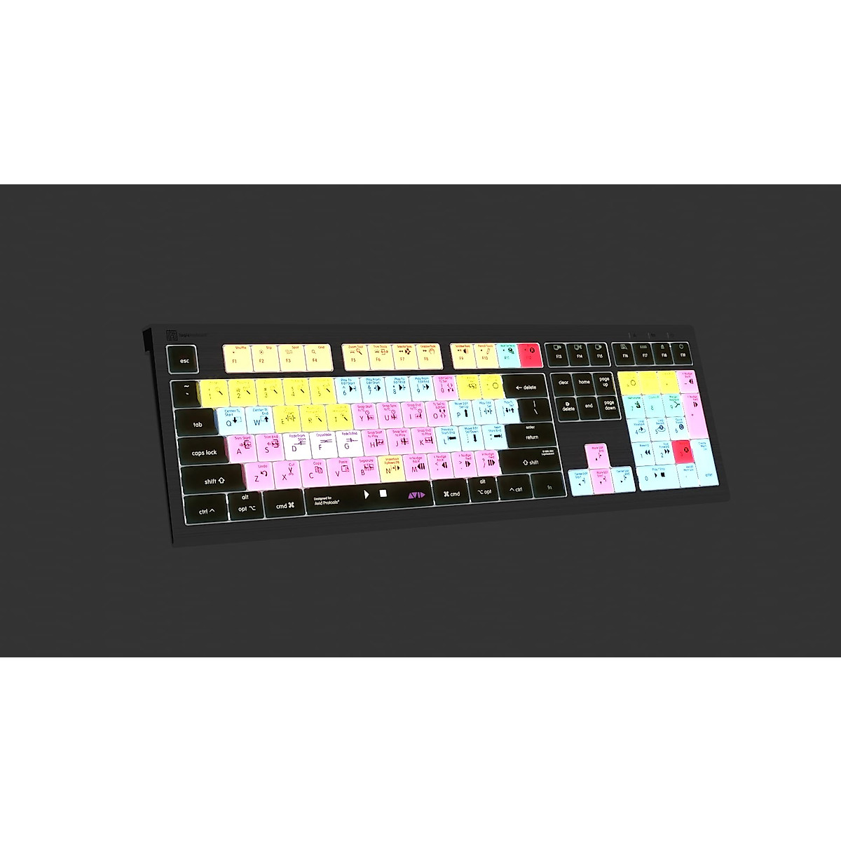 Logickeyboard 'Astra2' Backlit Designed for Composing in Avid Pro Tools on Mac • p/n LKB-PT-A2M-US